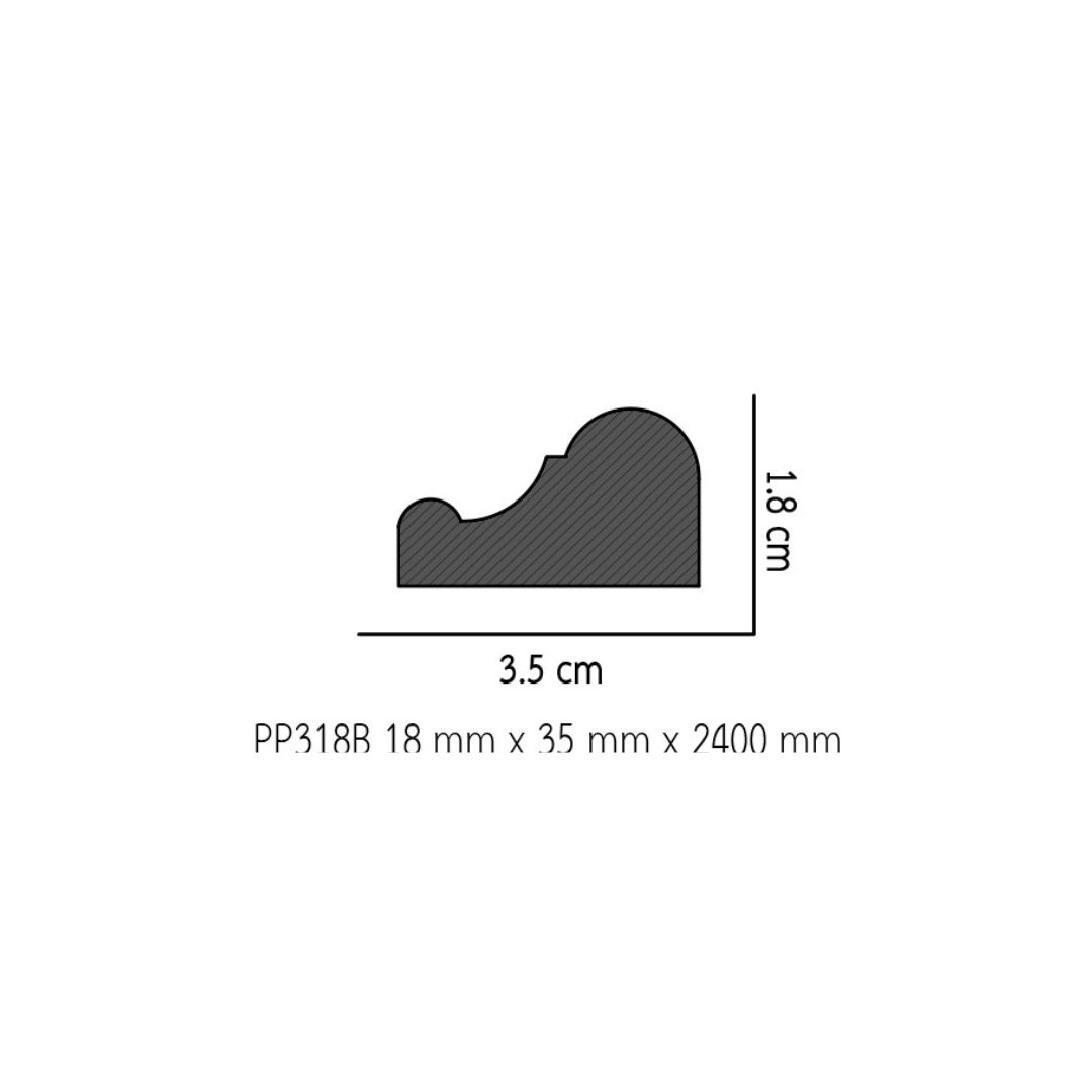 บัวผนัง โพลียูรีเทน (PU) บัวผนัง 18mmx35mmx2.40m รหัส PP318B ...